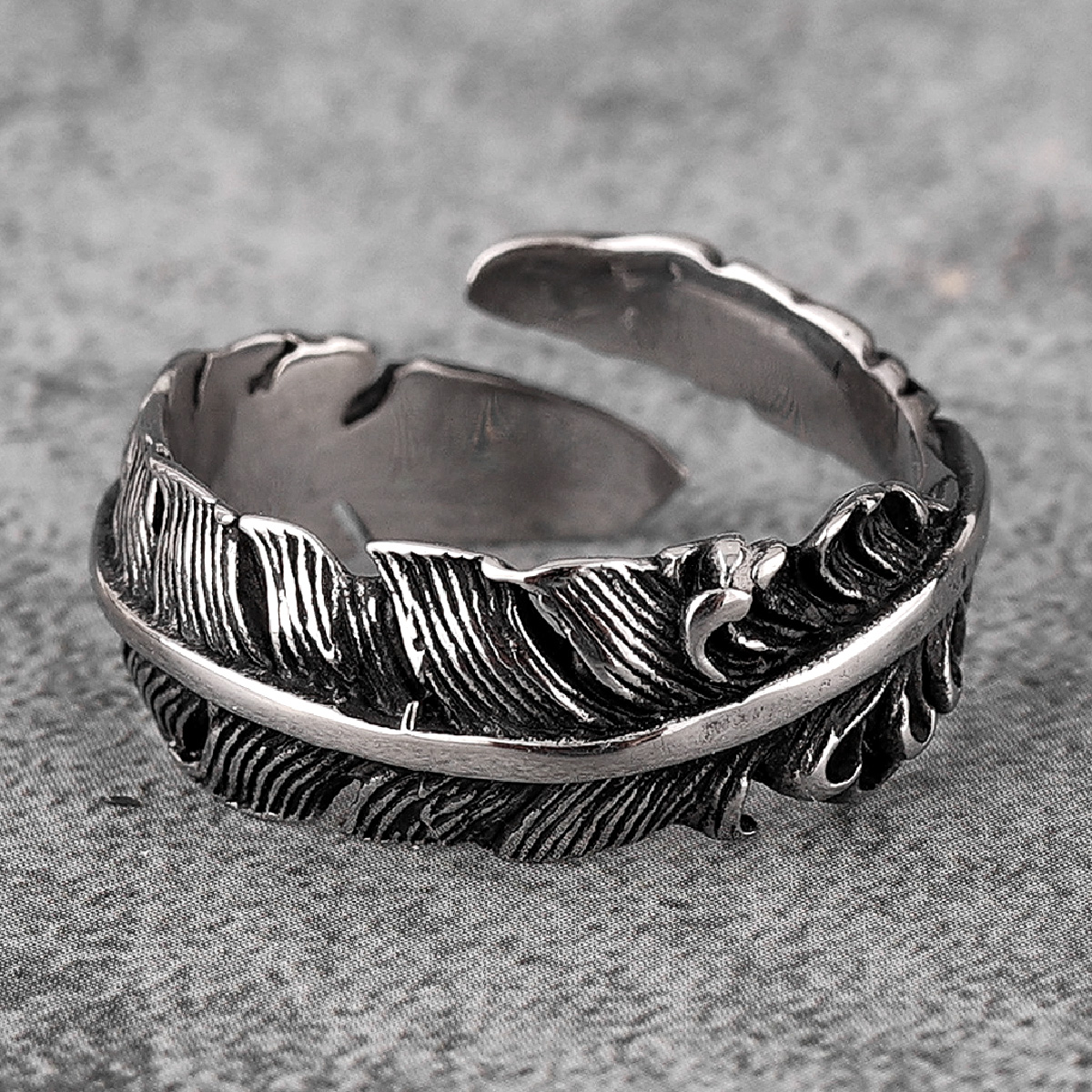 Trendy Veer Eenvoudige Rvs Heren Ringen Punk Retro... – Grandado