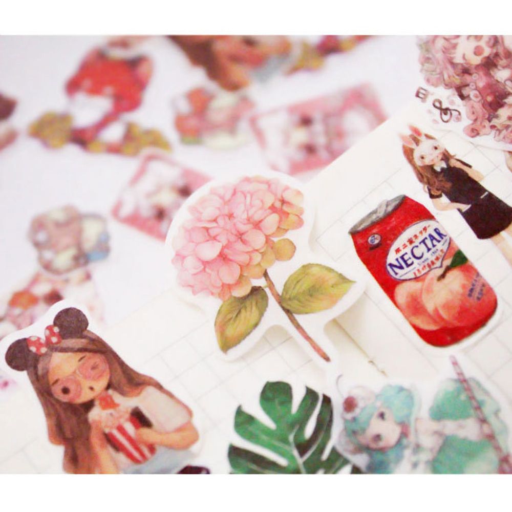 100pcs/pack Flowers Totem Memo Stickers Pack Kawai... – Vicedeal