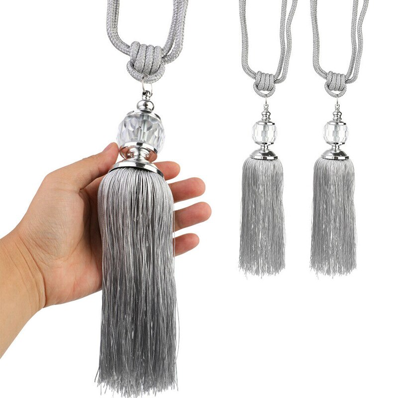 1 Pair Home Curtain Rope Tassel Holdback Modern Cr... – Grandado