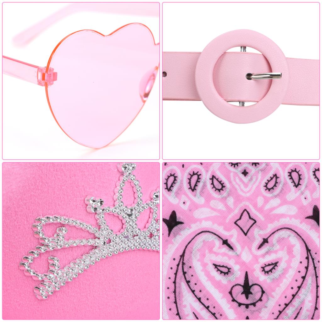 4 PCS Pink Cowgirl Hat Western Cowboy Caps for Wom... – Grandado