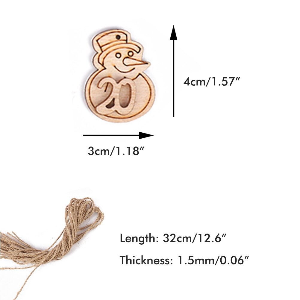 Calendar Pendant Advent Calendar Numbers Wooden Nu... – Grandado