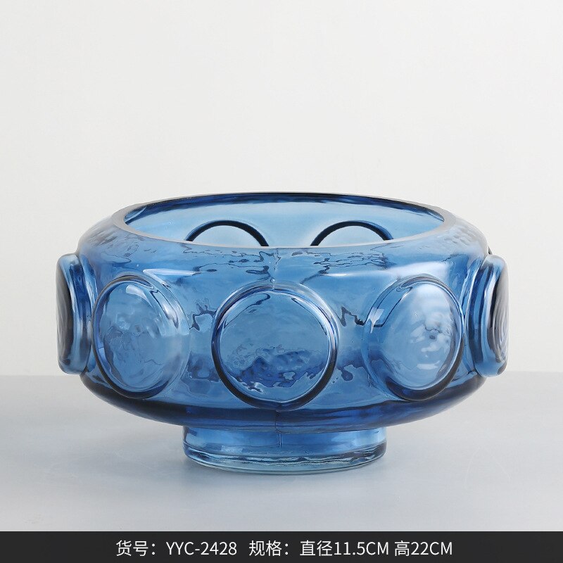 luxury fruit tray decoration glass tray with drum ... – Grandado