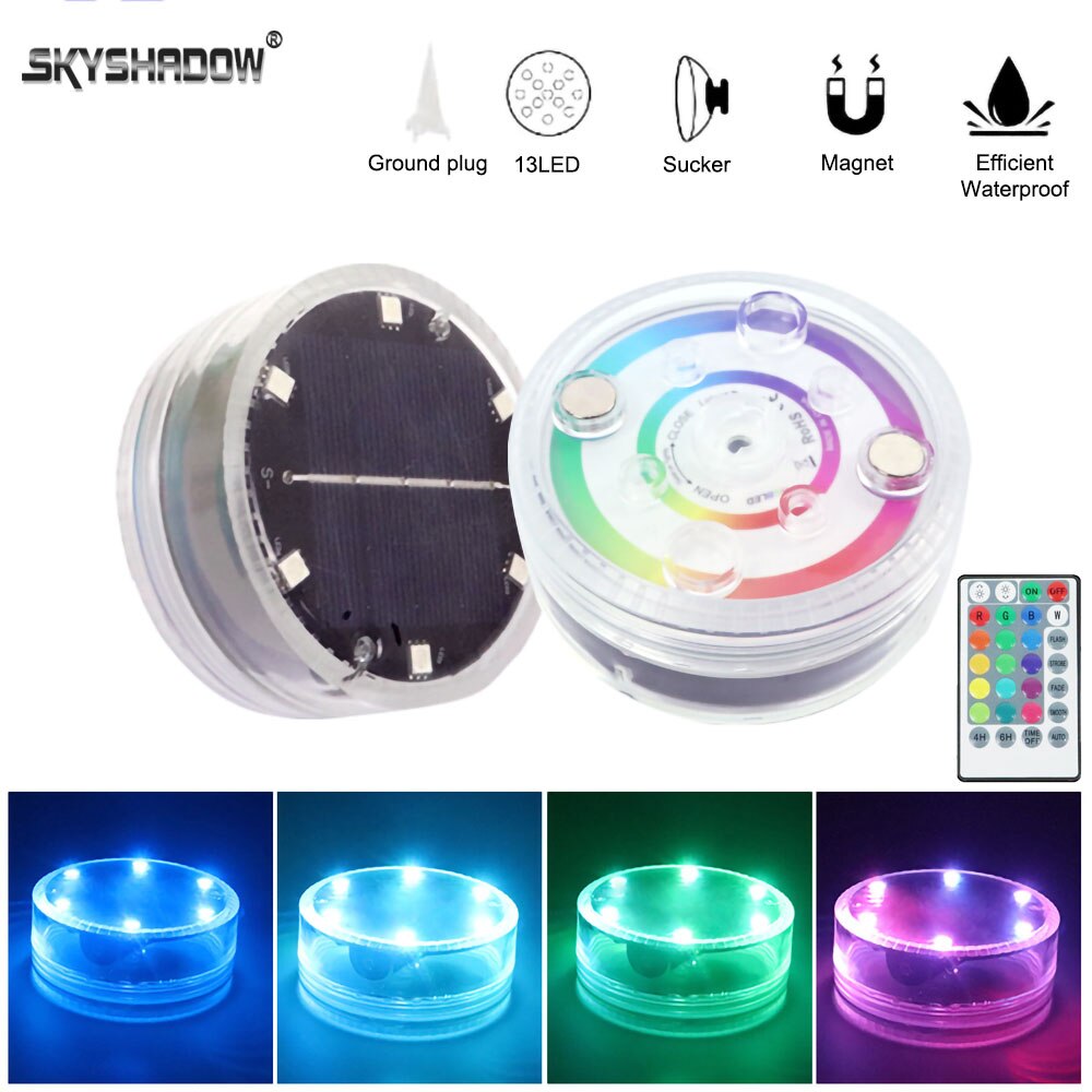 Solar LED Float Light Underwater Lamp RGB Colorful... – Grandado