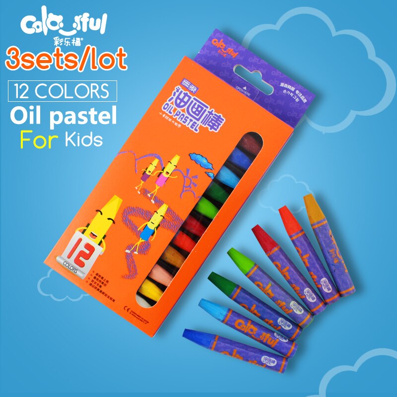 Colorful 3 sets/lot Hexagon Oil Pastels Set for St... – Grandado