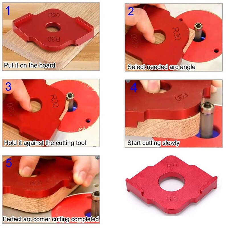 Woodworking Trimming Radius Jig Router Templates A... – Grandado