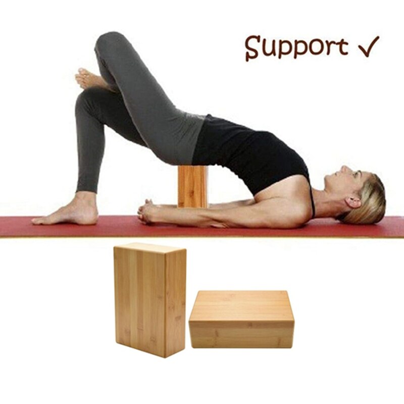 2 Pcs Bamboo Yoga Block, Bamboo Handstand Block,Br... – Grandado