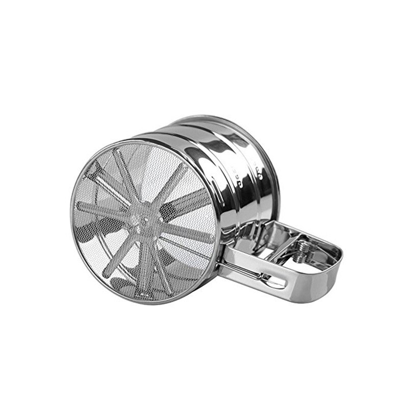 Stainless Steel Shaker Sieve Cup Powder Mesh Crank... – Vicedeal