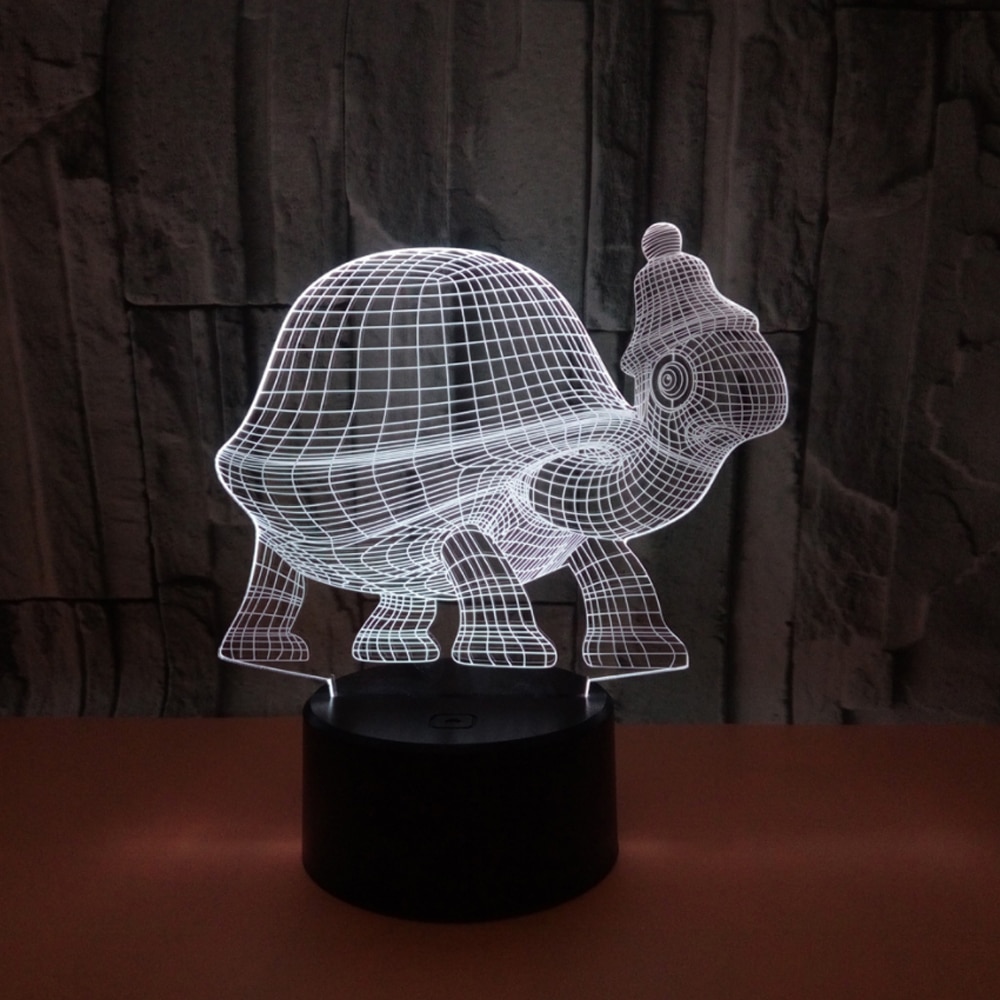 tortoise Model Illusion 3d Lamp LED 7 Color Changi... – Vicedeal
