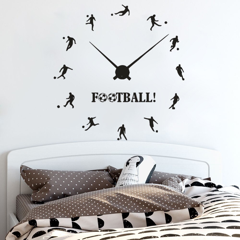 Football Clock Wall Decals Vinyl Football Sports W... – Vicedeal