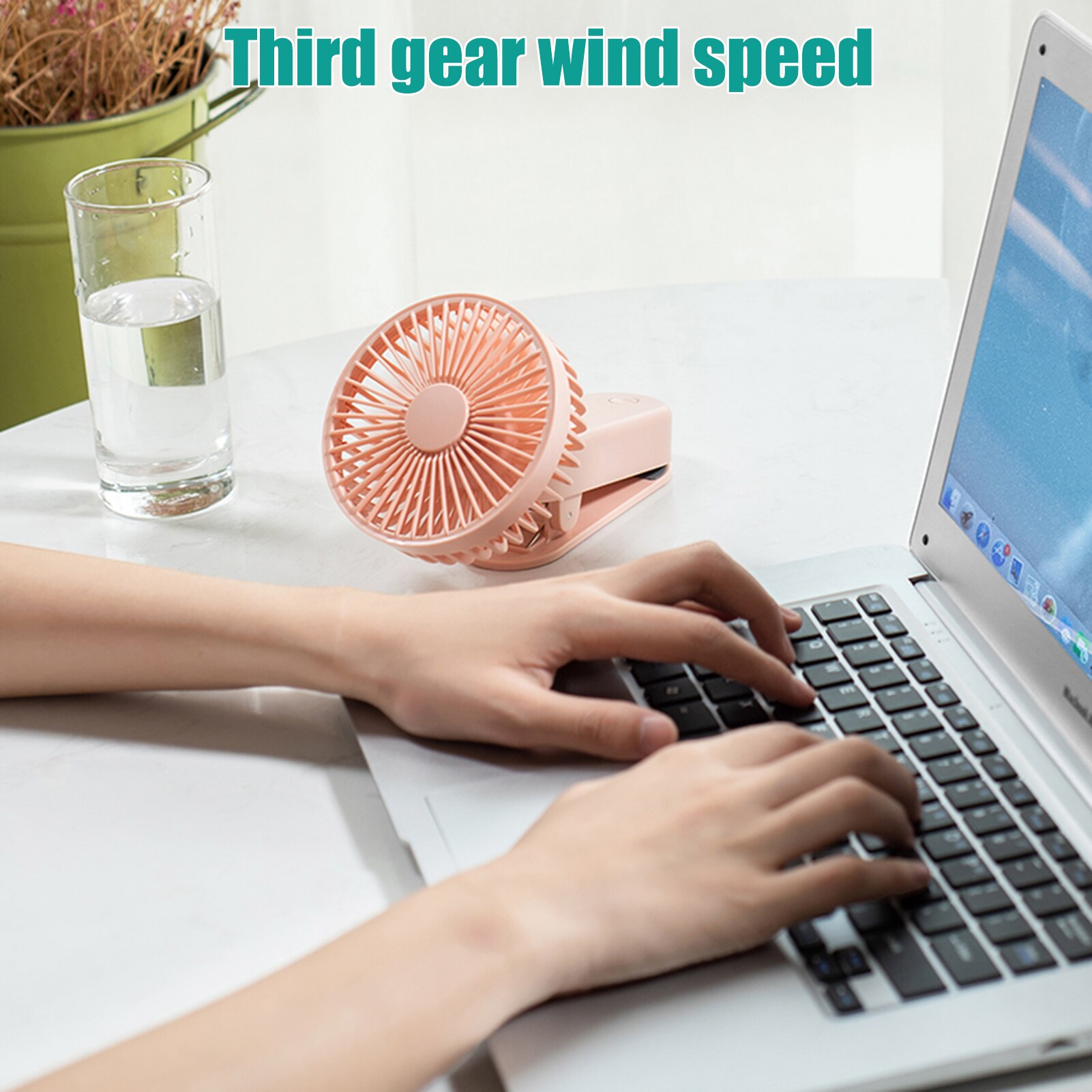 Clip Op Mini Bureau Ventilator 1200Mah Usb Draagba... – Grandado