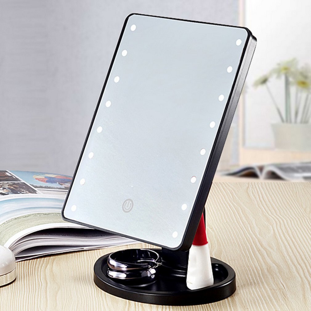 16 LEDs Mirror LED Makeup Vanity Square Mirror Dou... – Grandado