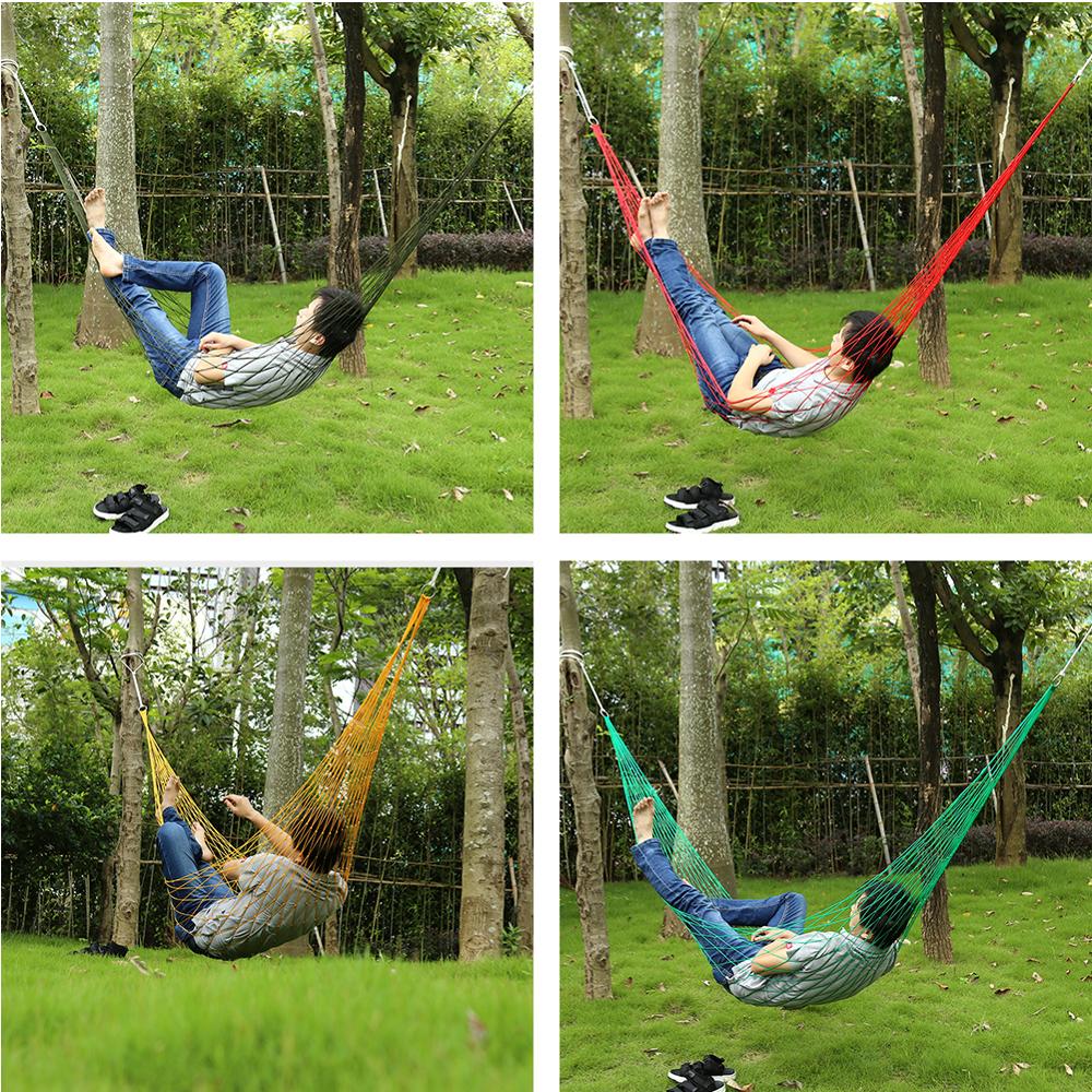Portable Nylon Hammock Garden Yard Hanging Mesh Ne... – Grandado