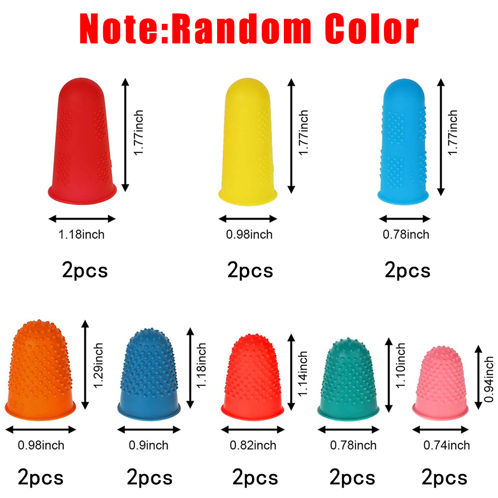 16 Stuks Rubberen Vingertoppen Siliconen Vinger Co... – Vicedeal