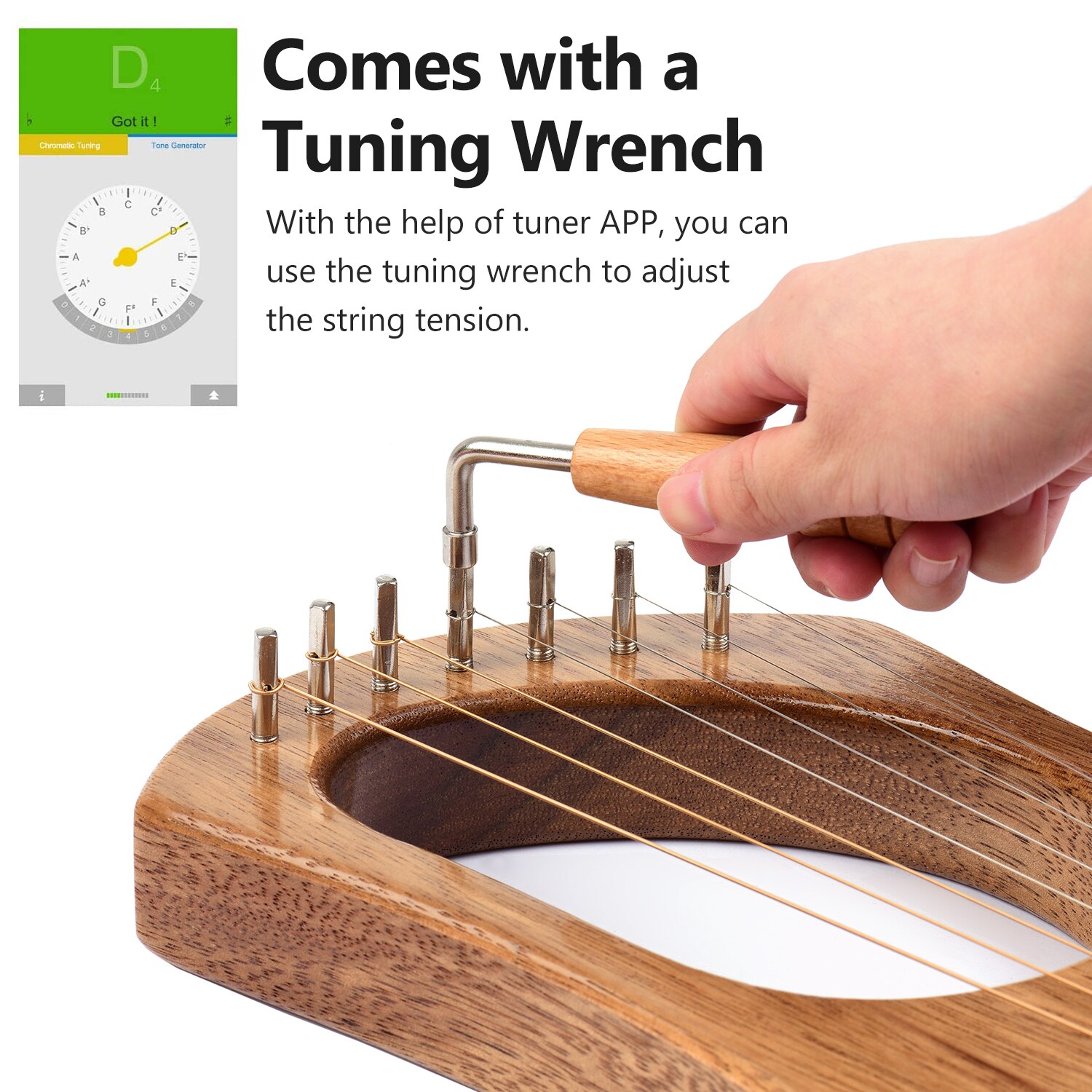 ammoon 7-String Lyre Harp Ancient Style Lyres Term... – Vicedeal