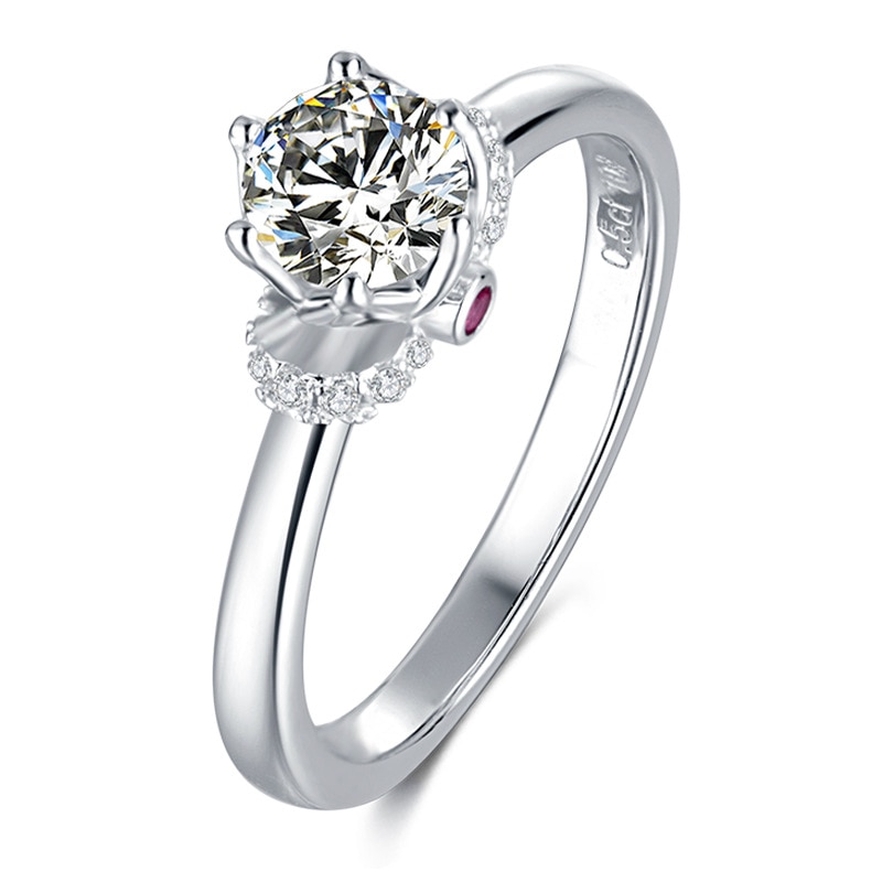 925 silver princess cut 0.5 karat 5mm moissanite r... – Vicedeal