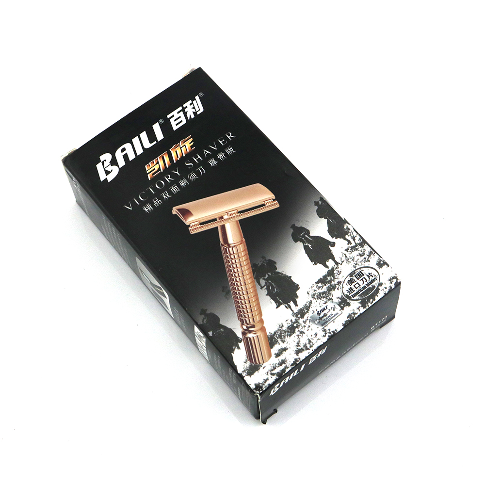 BAILI Double Edge Safety Razor Silvery Golden safe... – Vicedeal