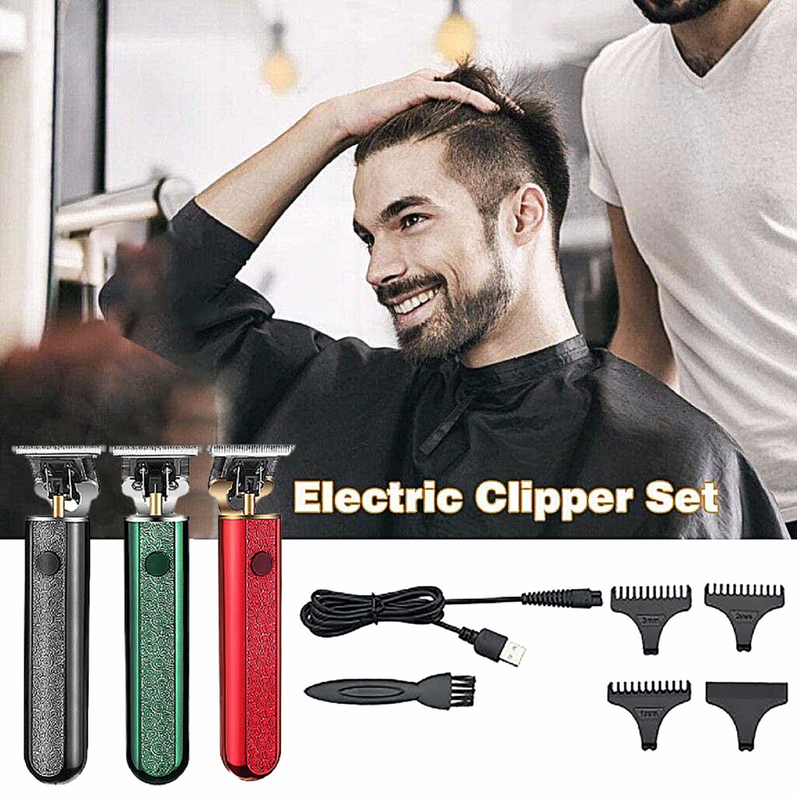 Electric Hair Clippers Hair Cutting Kit With Stron... – Grandado