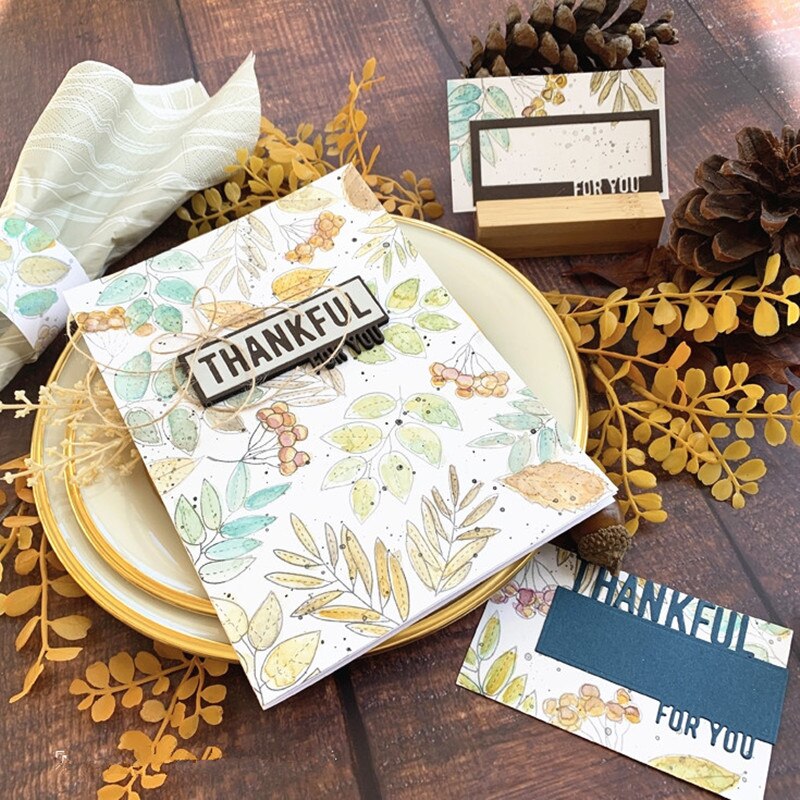 AUTUMN LEAVES Metal Cutting Dies and Stamps Stenci... – Vicedeal