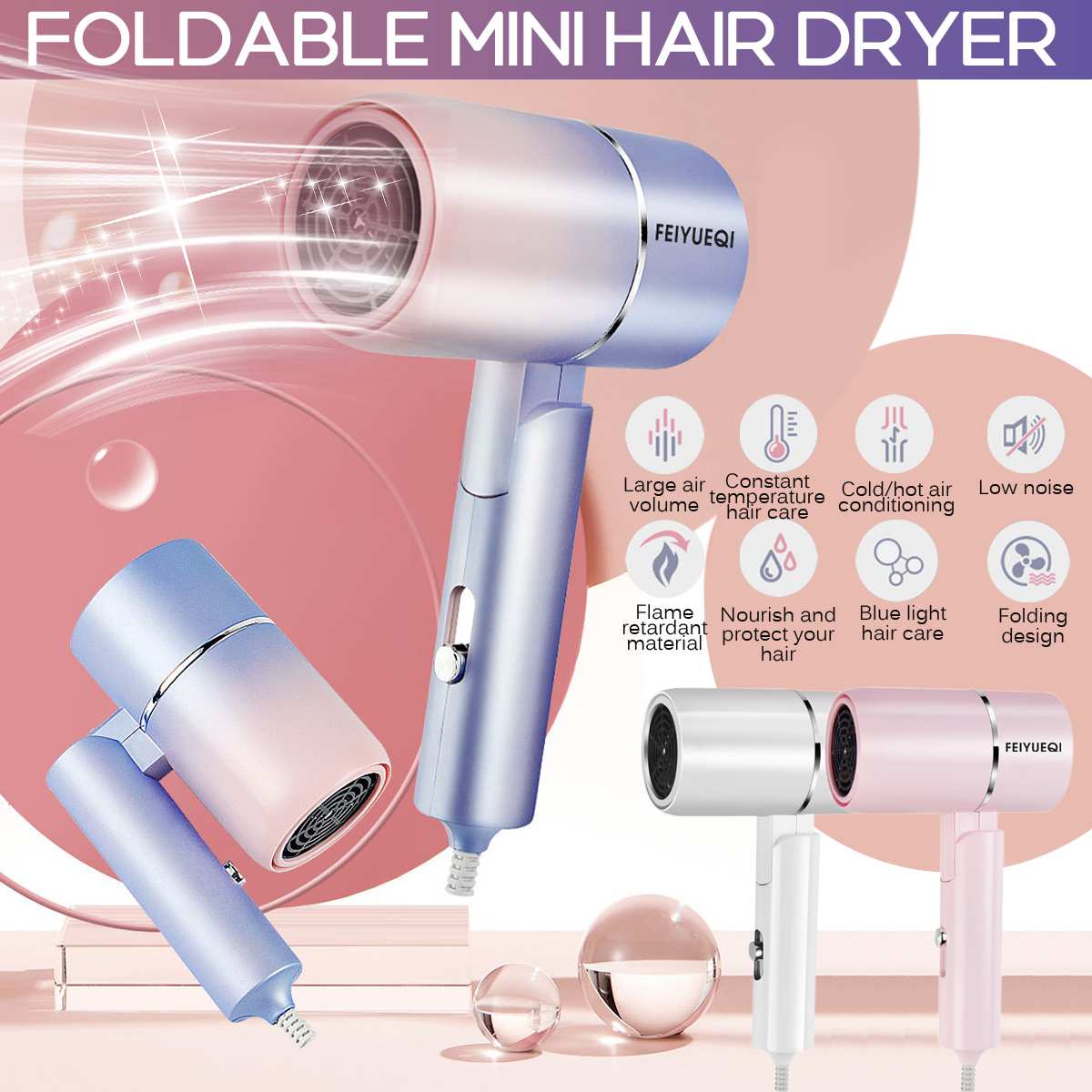 Hair Dryer Salon Dryer 2 gear 220V Strong Wind &Co... – Grandado