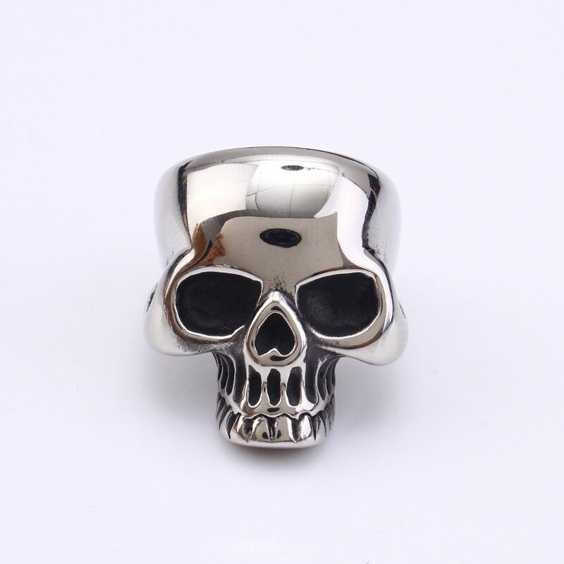 Vintage Titanium Steel Skull Men's Ring Personalit... – Vicedeal
