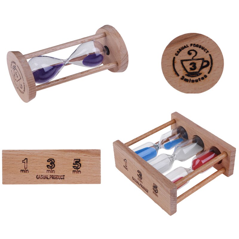 1/3/5 Minutes Sand Clock Kids Toothbrush Timer Woo... – Grandado