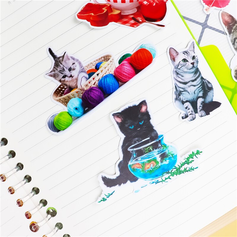17pcs Kawaii cute cat Stickers Chidren Toy Waterpr... – Grandado