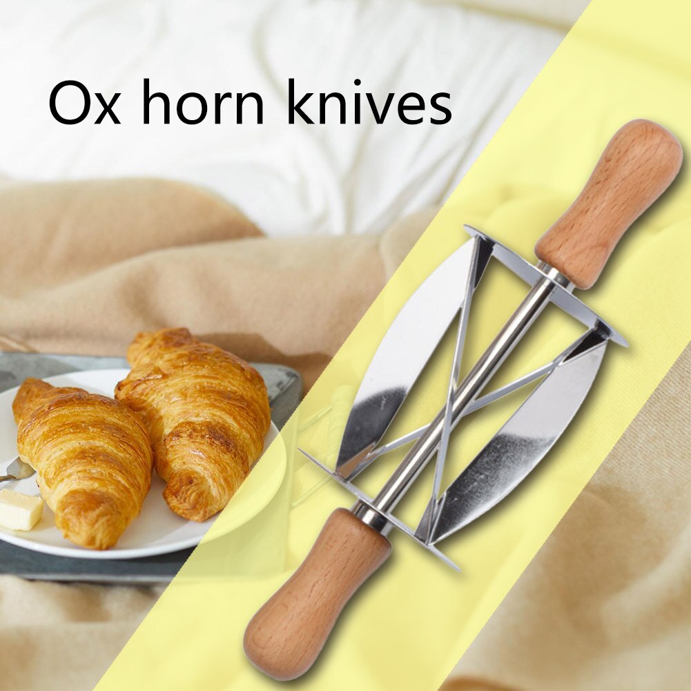 Croissant Cutter Wooden Handle Bread Pastry Wheel ... – Grandado