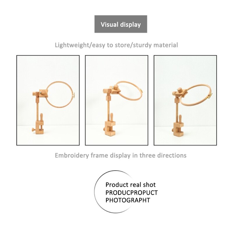 Wooden Embroidery Hoop Stand Holder 360 Degree Rot... – Vicedeal