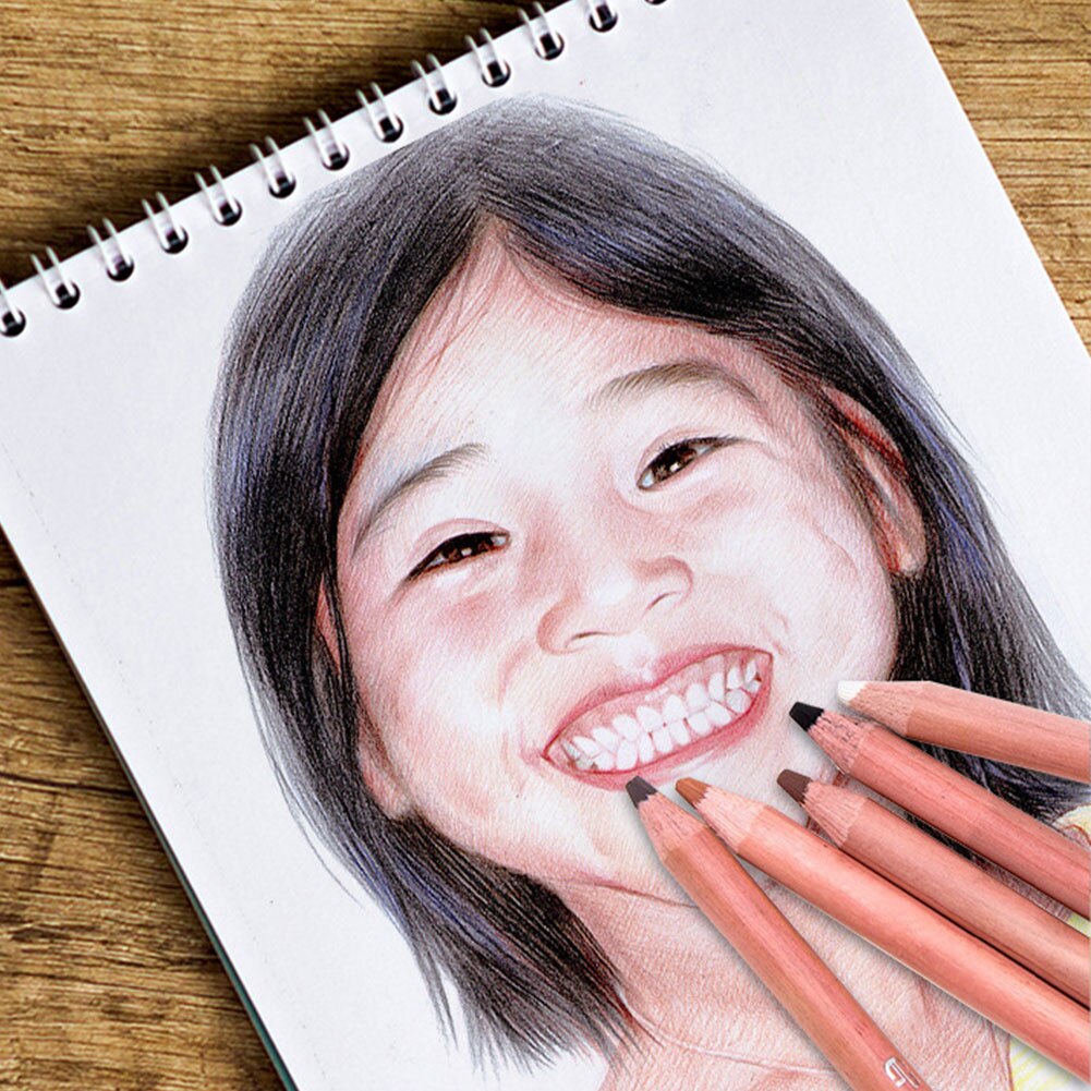 12 Colors/set Skin Tints Pencils Portrait Painting... – Vicedeal