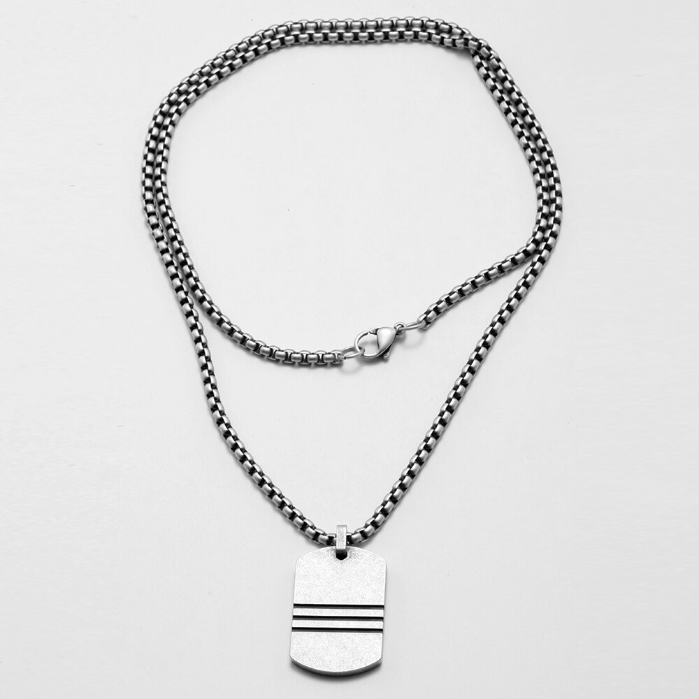 Edelstahl männer halskette Jahrgang alte typenschi... – Grandado