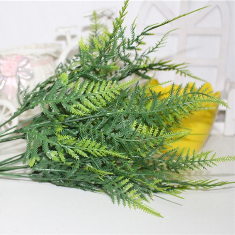 Plastic Green 7Stems Artificial Asparagus Bush Pla... – Grandado