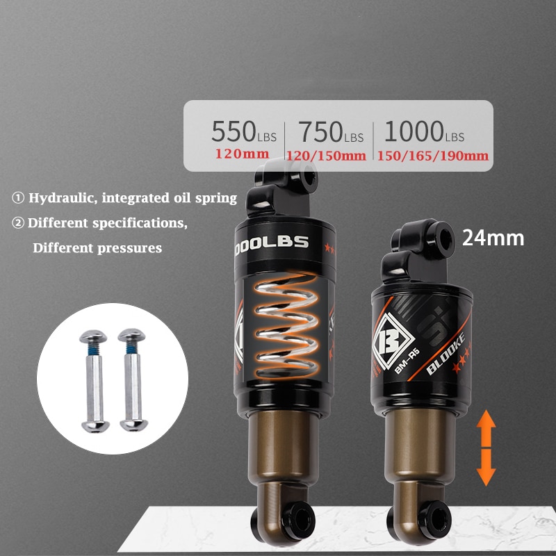 BLOOKE MTB Bike Hydraulic Rear Front Shock Absorbe... – Grandado