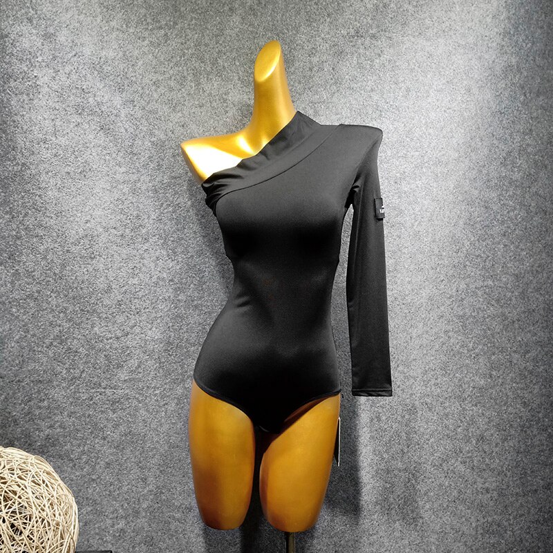 Latin Dance Tops Women Autumn Black Single Long Sl... – Grandado