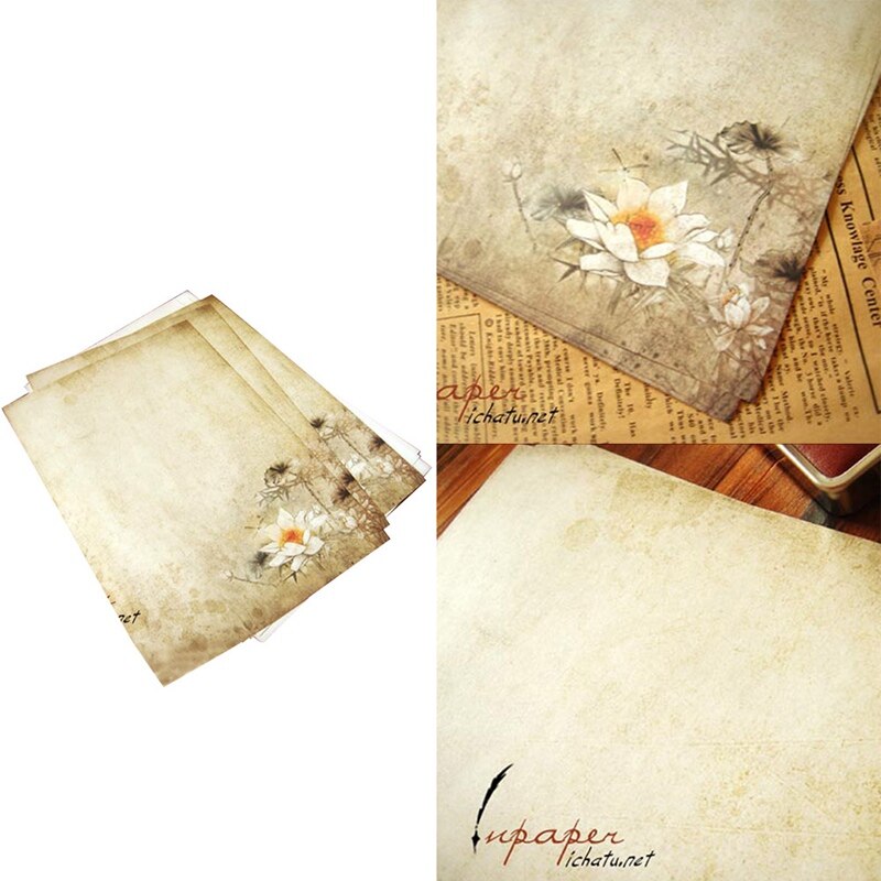 8pcs/lot Vintage Lotus Letter Paper Stationery Wri... – Vicedeal