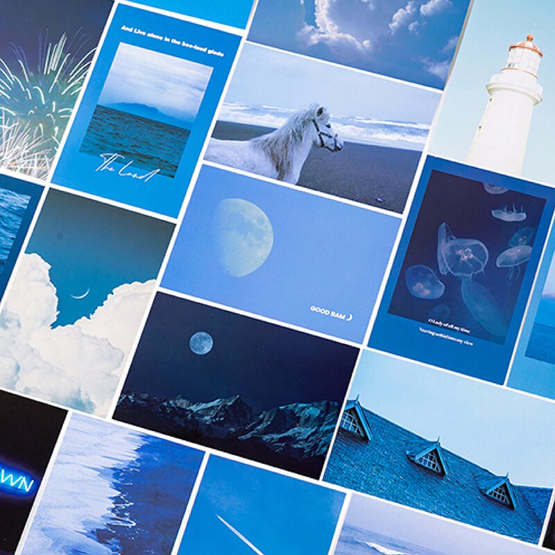 30 Sheets/Set Blue Sky and Sea Series Postcard Bea... – Grandado