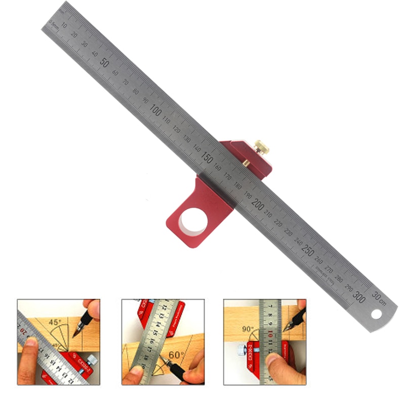 30CM Angle Scriber Steel Ruler Positioning Block W... – Vicedeal