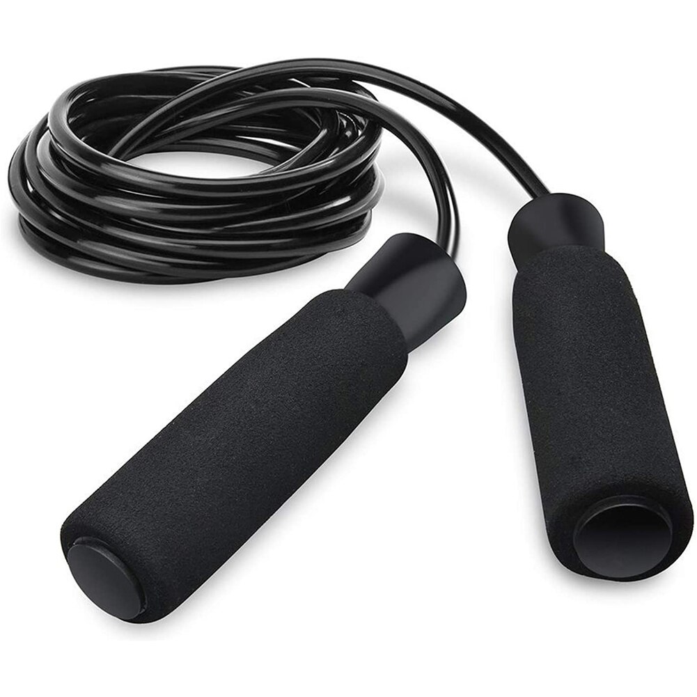 Black Color Jump Skipping Ropes Cable Steel Adjust... – Grandado