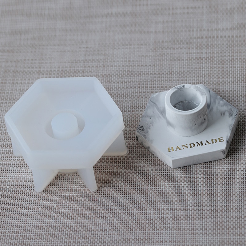 Zeshoekige Kandelaar Siliconen Mal Diy Hand Maken ... – Vicedeal