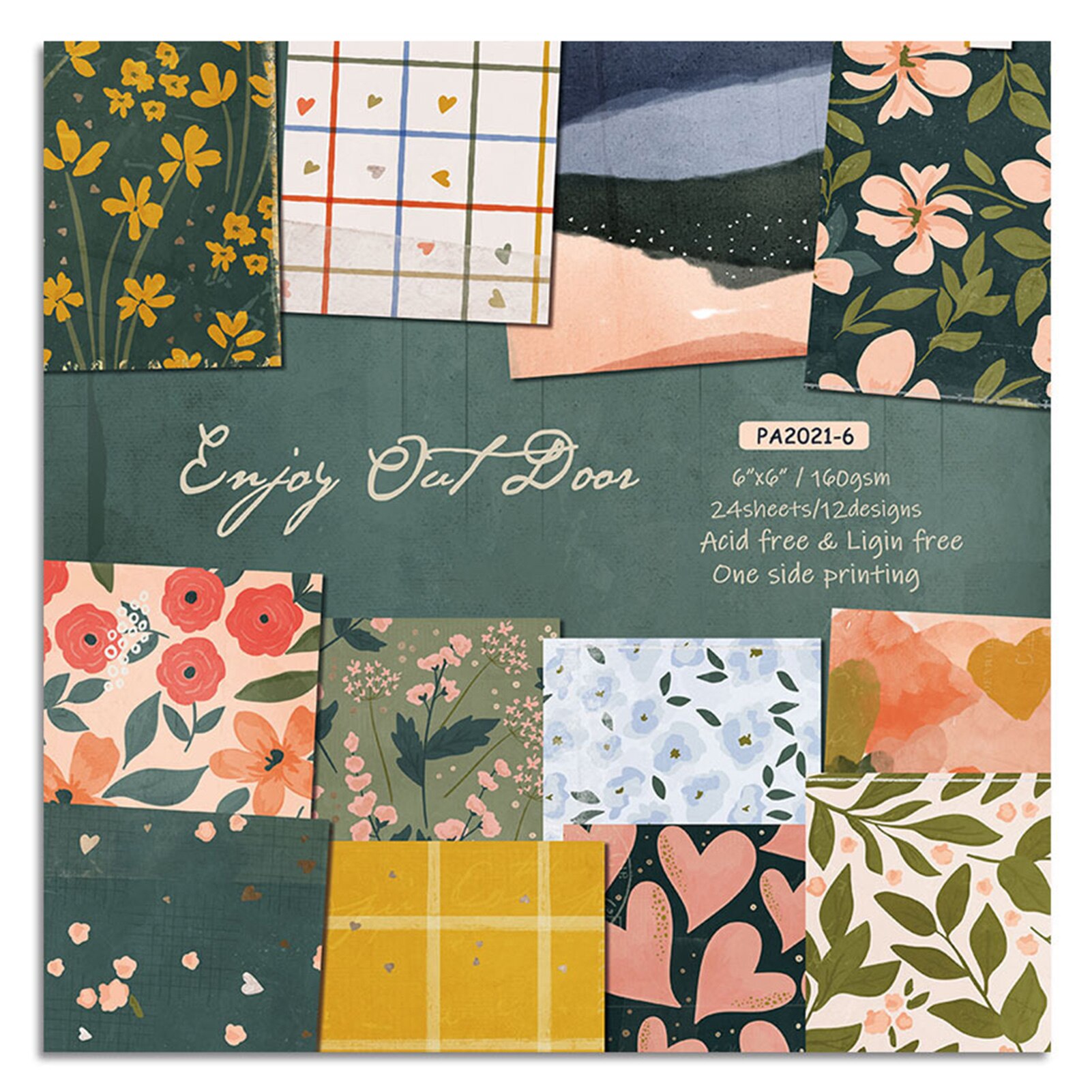 24Sheets 6 Inch Scrapbook Paper Pack Background Pa... – Grandado