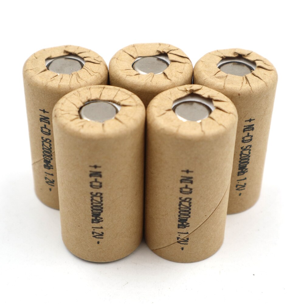 Ni-CD SC2000mAh 5pcs SC2.0Ah rechargeable battery ... – Grandado