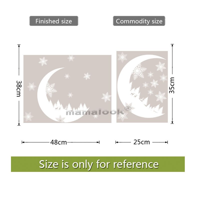 Snow Month electrostatic Wall Sticker Window Glass... – Grandado