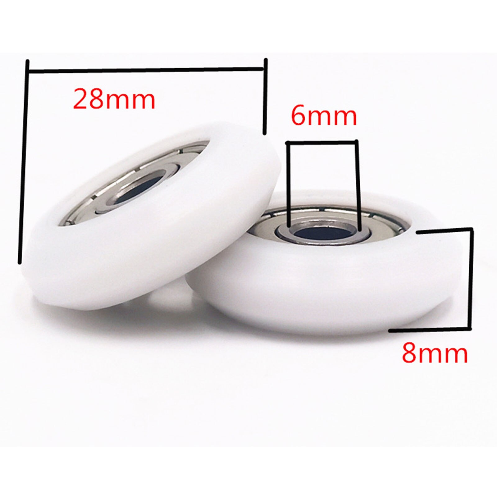 8Pcs Bath Sliding Shower Roller Wheel Carbon Steel... – Grandado