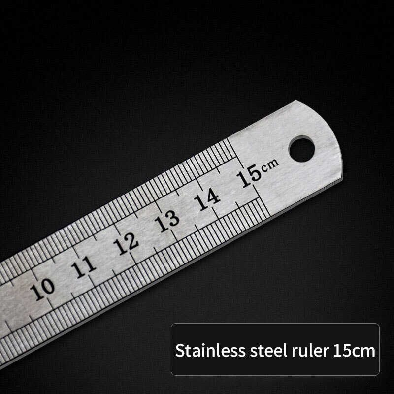 Stainless steel ruler 20 cm thick long steel ruler... – Vicedeal