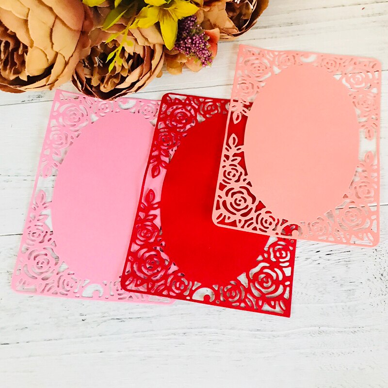 Flower Border Dies Wedding Invitations frame Metal... – Grandado