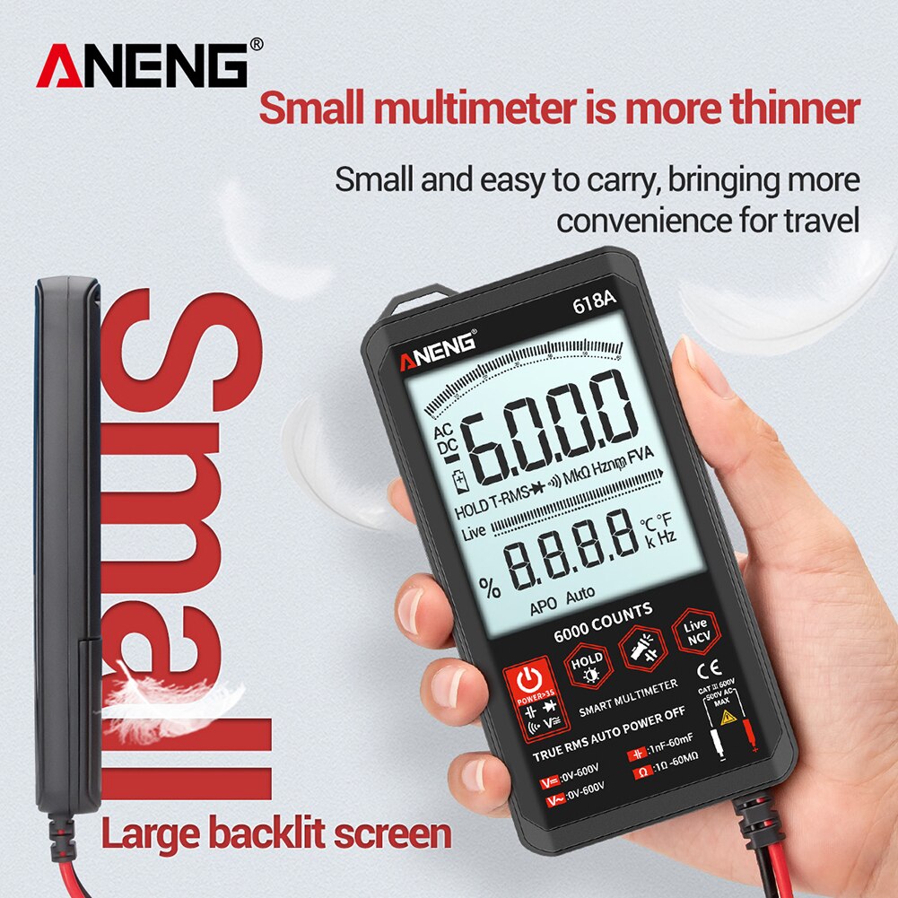 ANENG 618A Digital-Multimeter DC/AC Spannung Strom Meter Widerstand ...