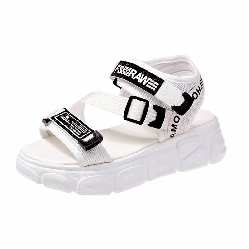 Summer Women Sandals Female Mesh Thick Bottom Flat... – Grandado