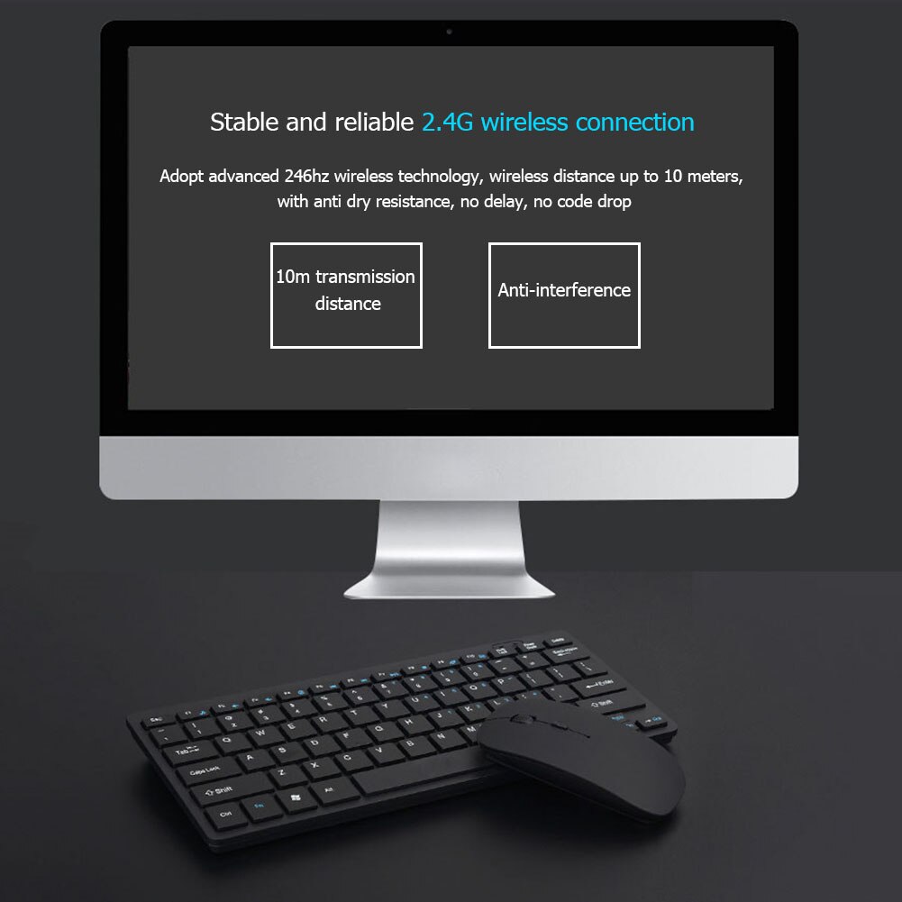 Keyboard Mouse Combos Wireless 2.4GHz 77 Keys Keyb... – Vicedeal