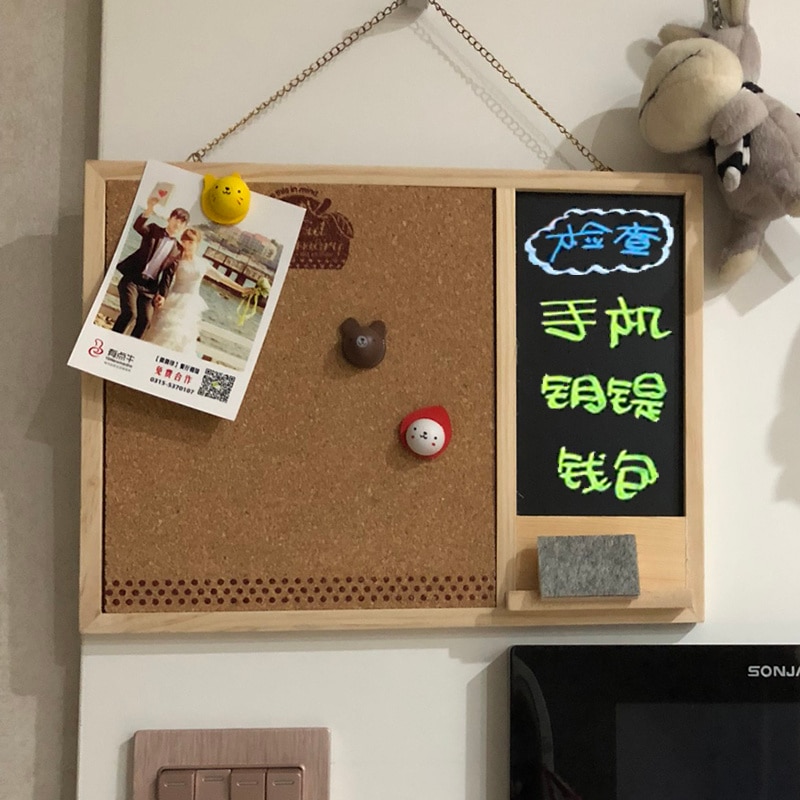 Cork Board Blackboard Hanging Bulletin Board Flip ... – Grandado