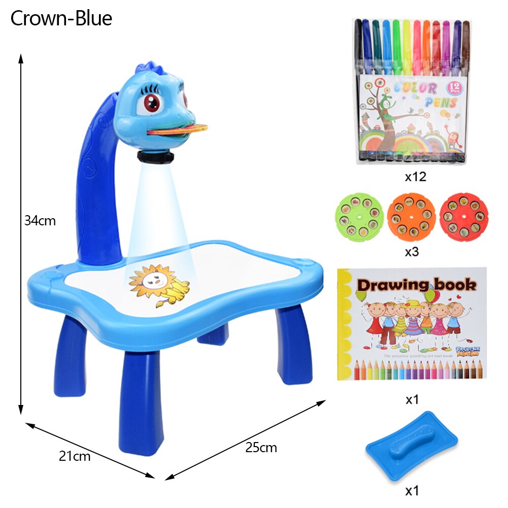 Kids Projector Drawing Table Painting Board Desk M... – Grandado