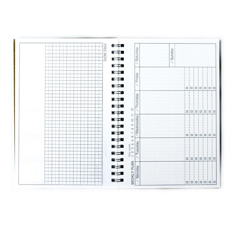 Spiraal A5 Notebook Planner Dagelijks Wekelijks Ma... – Vicedeal